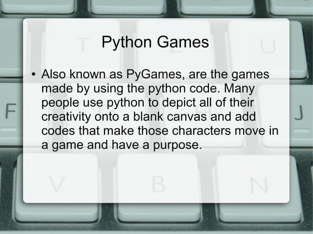 Python Games | ODP | Programming Languages | Computing