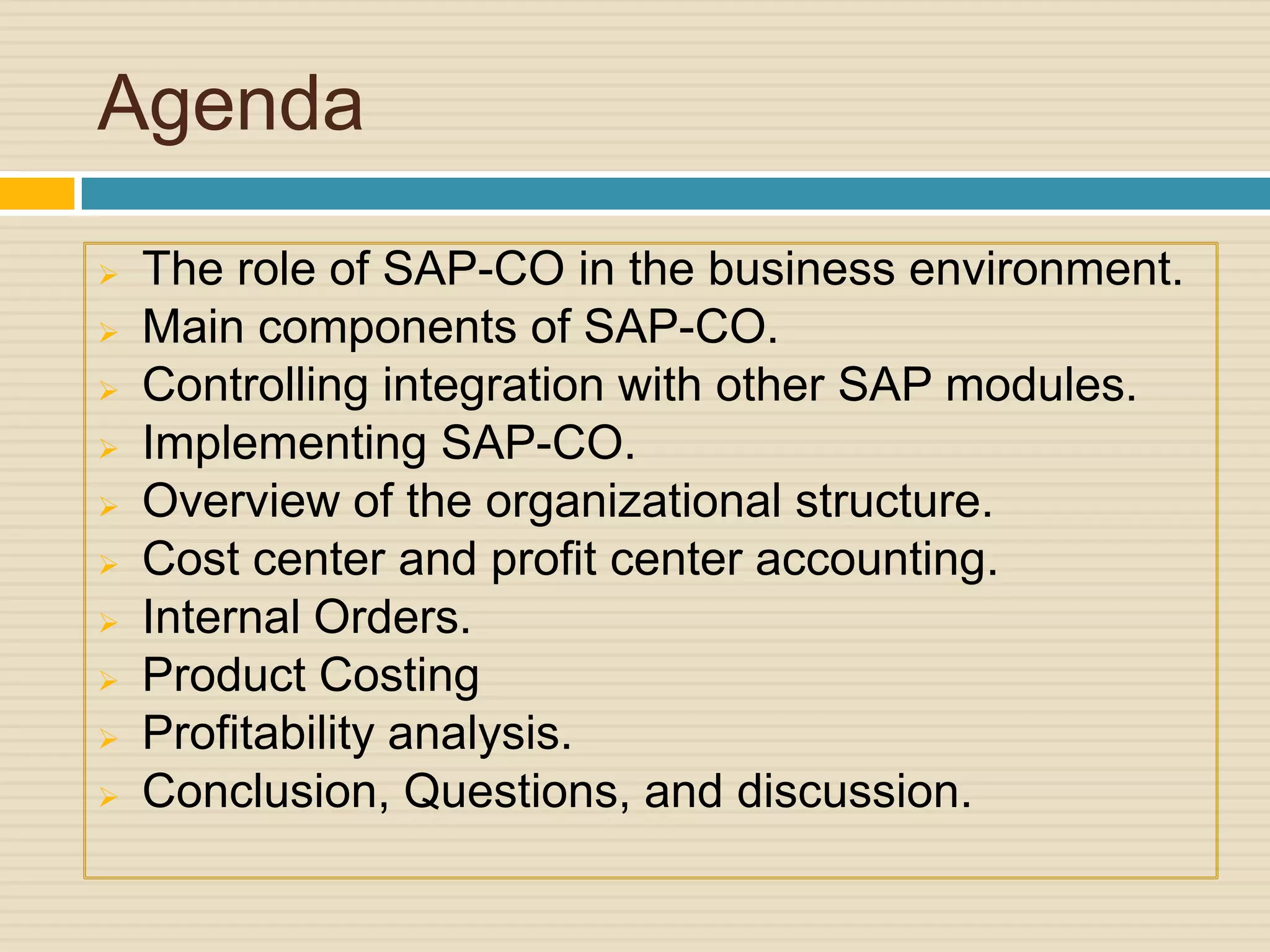 SAP Controlling overview | PPTX