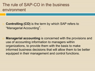 SAP Controlling overview | PPTX