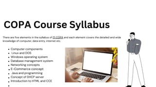 ITI COPA course | PDF