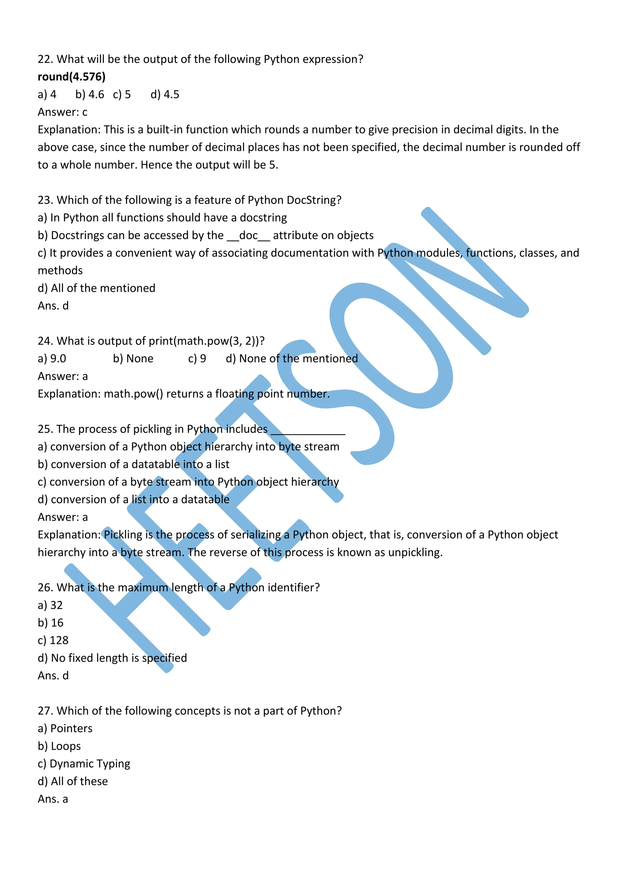 ITI COPA Python MCQ Most Important New Question | PDF