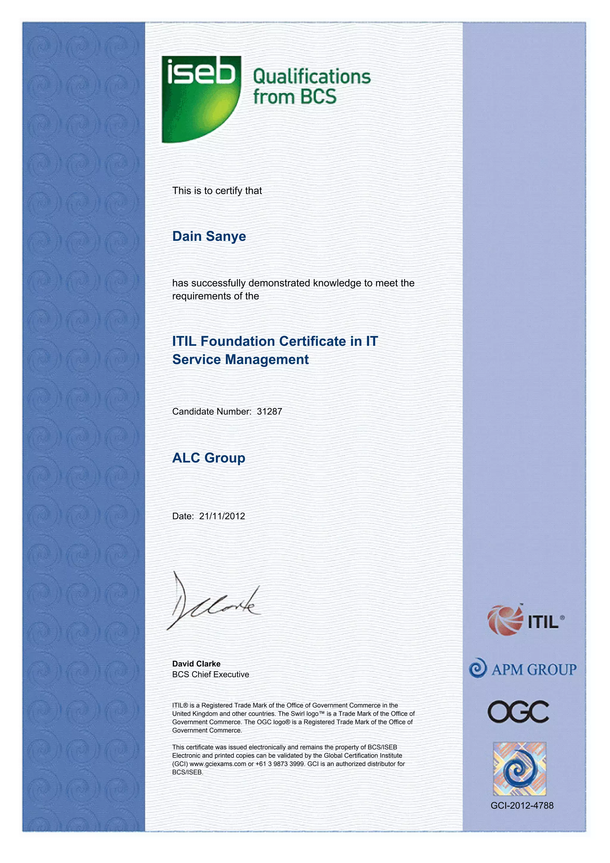 ITIL certification | PDF