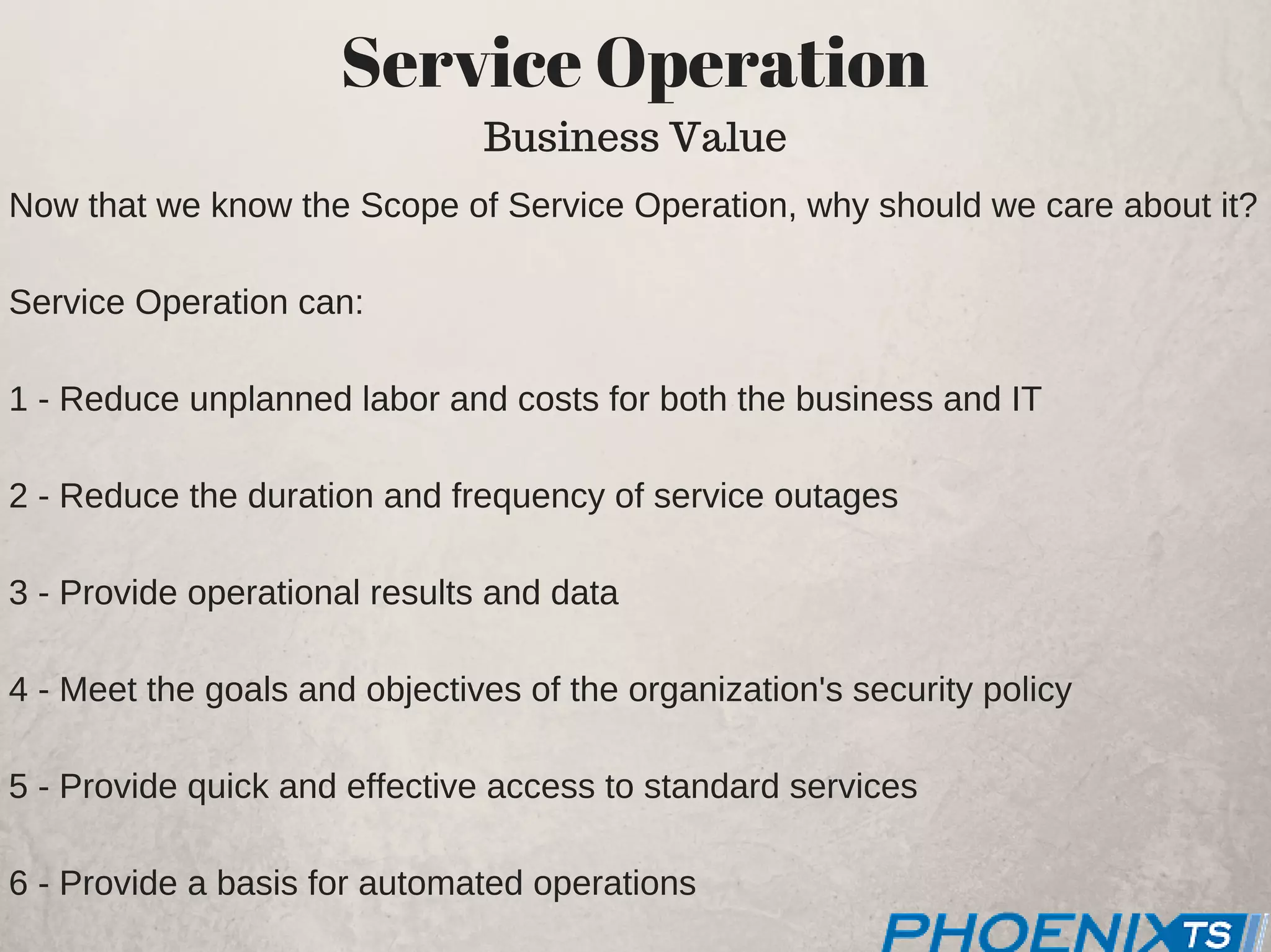Intro to ITIL Service Operations | PDF