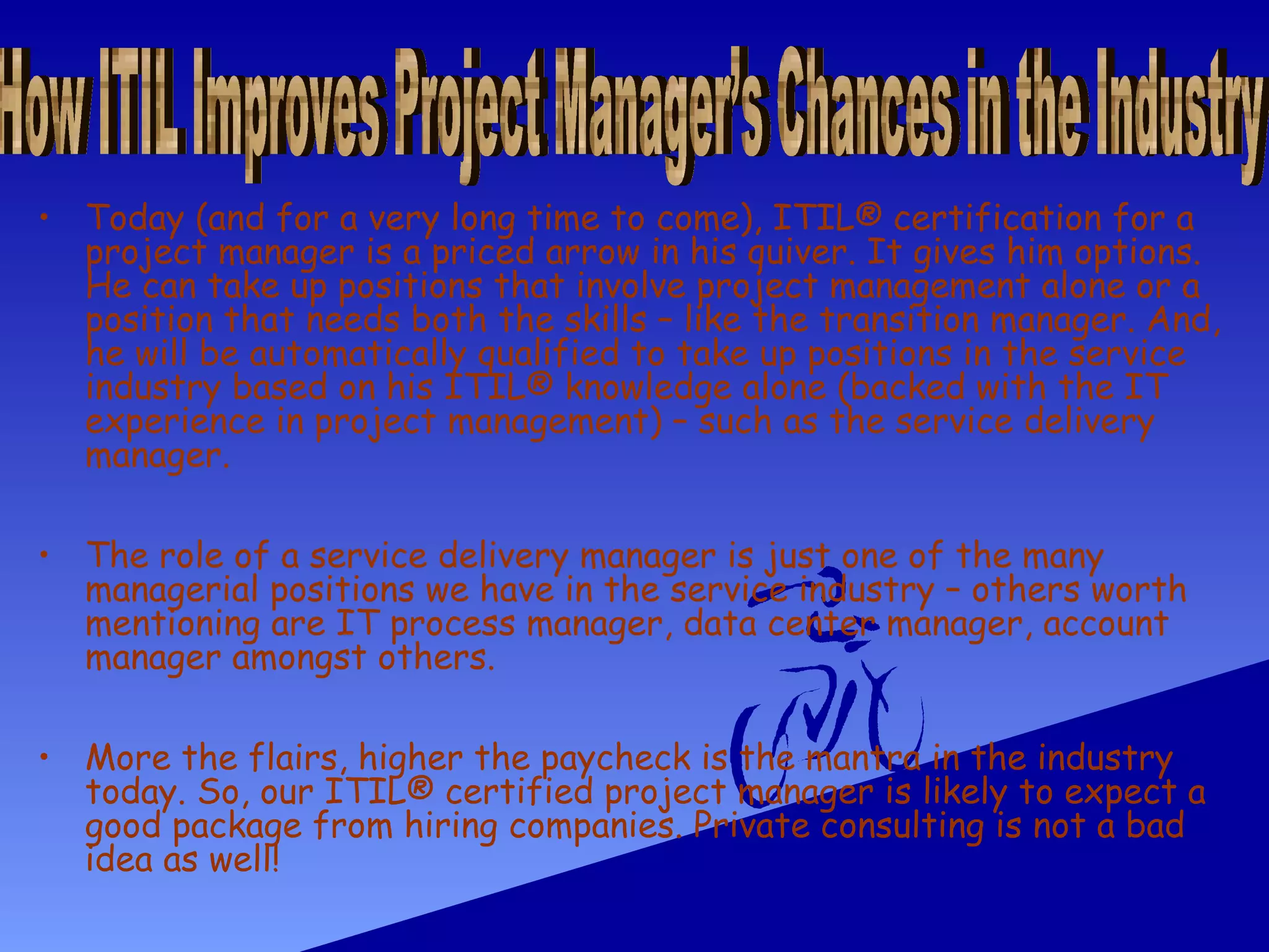 ITIL FOUNDATION COURSE | PPT