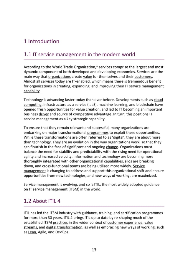 ITIL Foundation ITIL 4 Edition | PDF | Information Services Industry ...