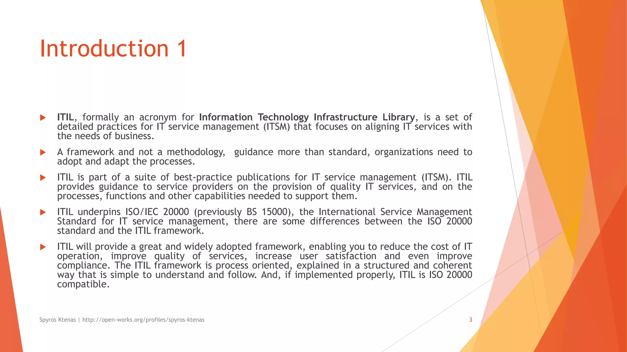 ITIL Basic concepts | PPTX