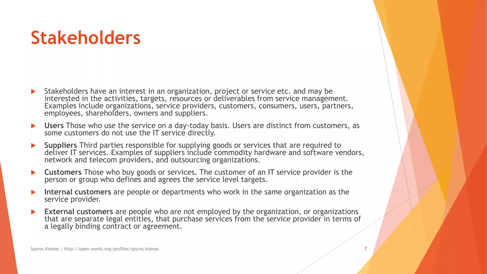 ITIL Basic concepts | PPTX