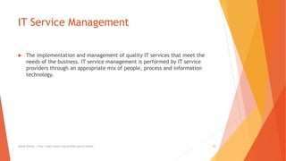 ITIL Basic concepts | PPTX