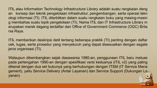 Information Technology Infrastructure Library (ITIL) | PPTX