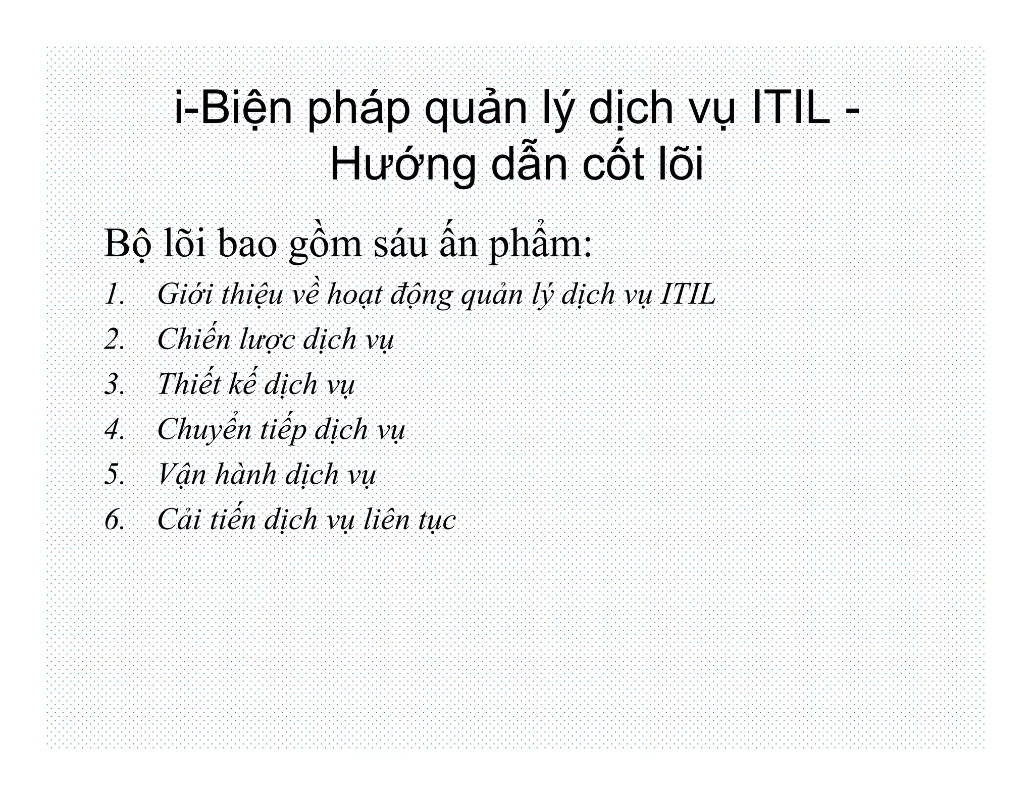 Vòng đời của quản lý dịch vụ CNTT | PDF