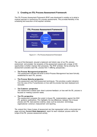 Itil process-assessment-framework | DOCX | Business Administration | Business