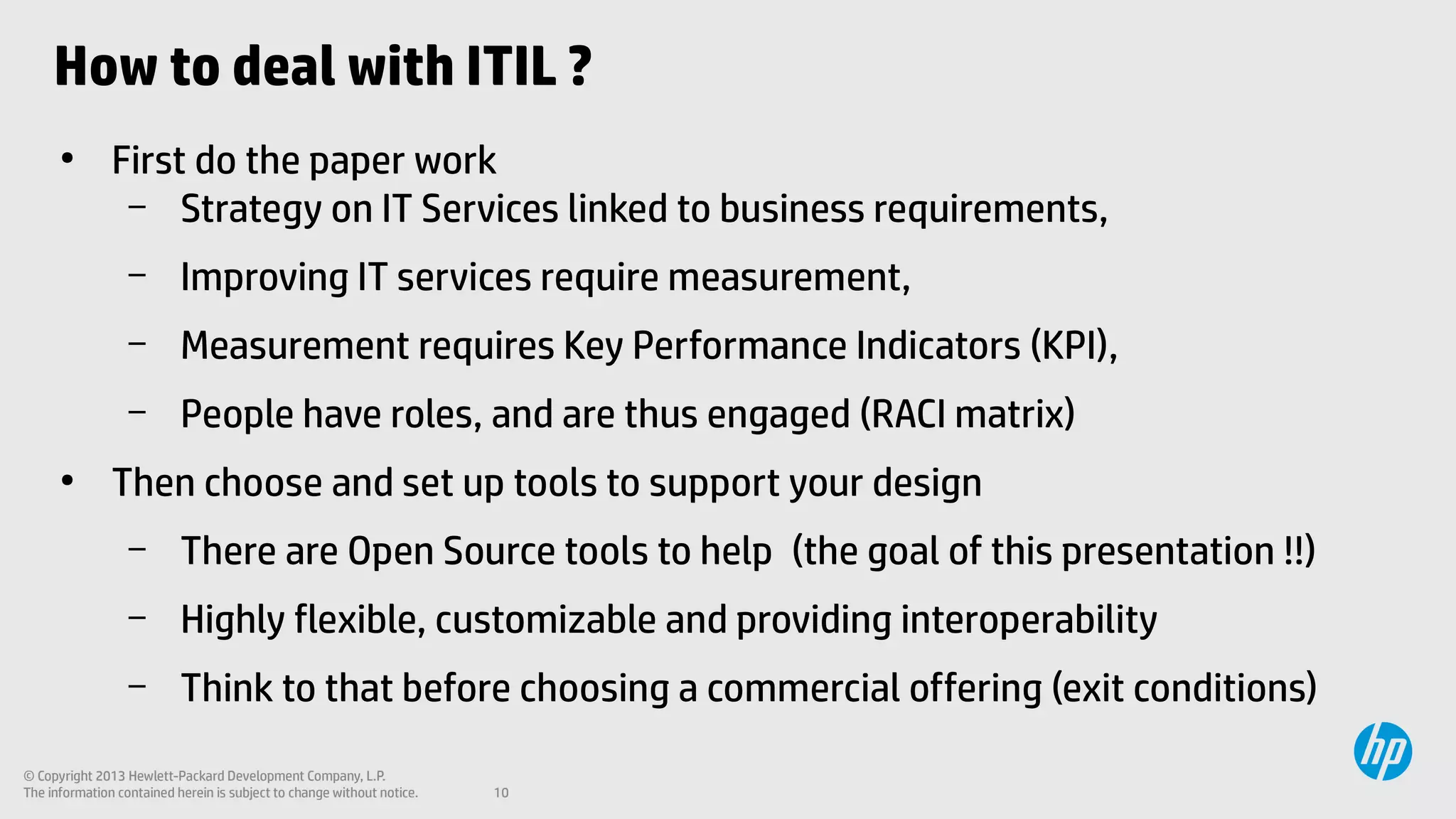 ITIL compliant Open Source tools | PDF