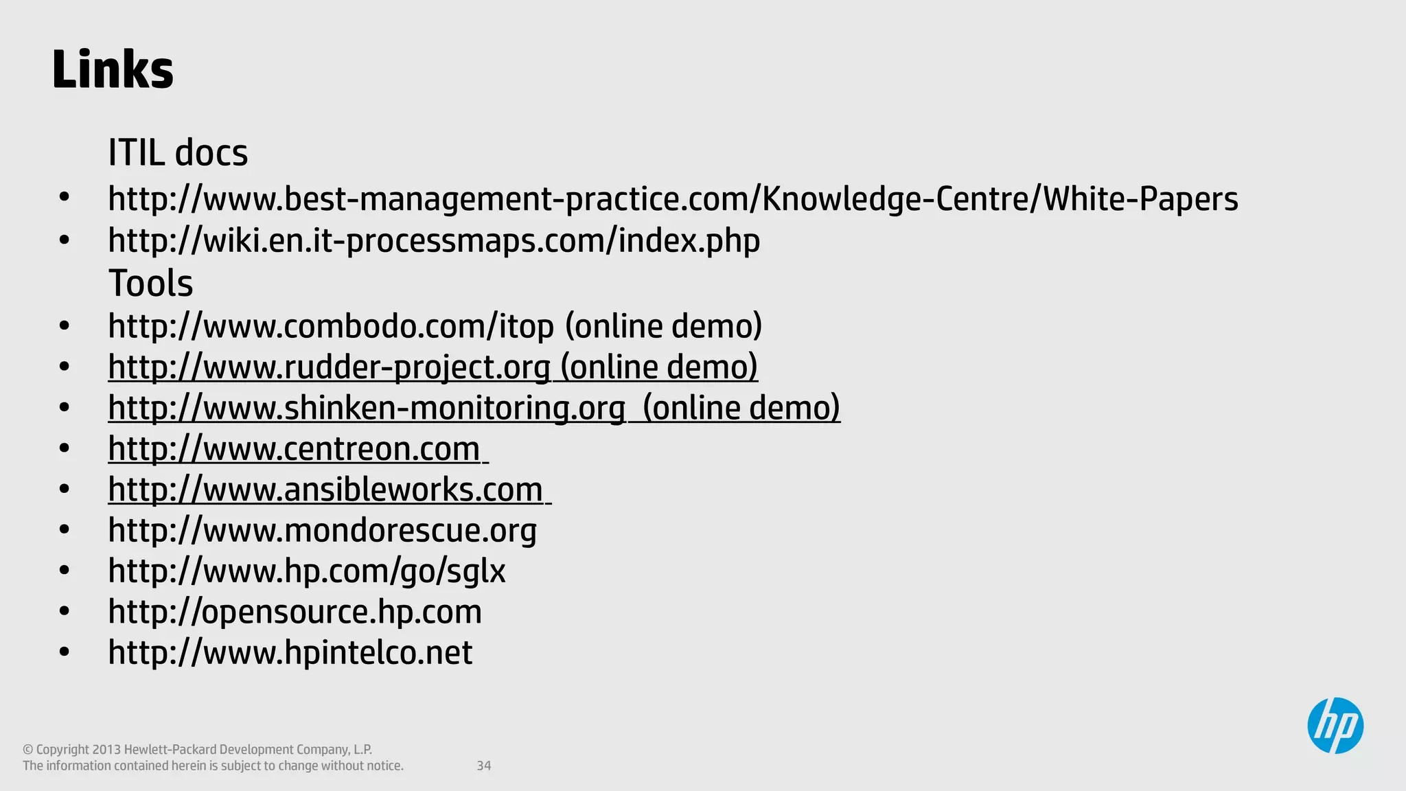 ITIL compliant Open Source tools | PDF