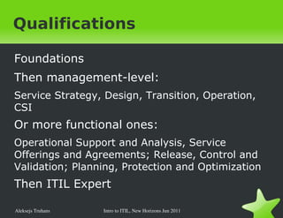 ITIL intro | PPT