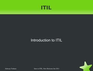 ITIL intro | PPT