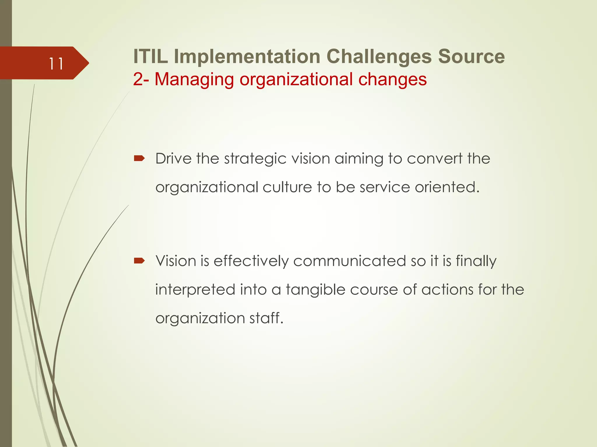 Tackling ITIL Implementation Challenges | PPSX
