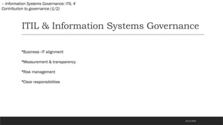ITIL 4 Framework for Modern Service Governance | PPTX
