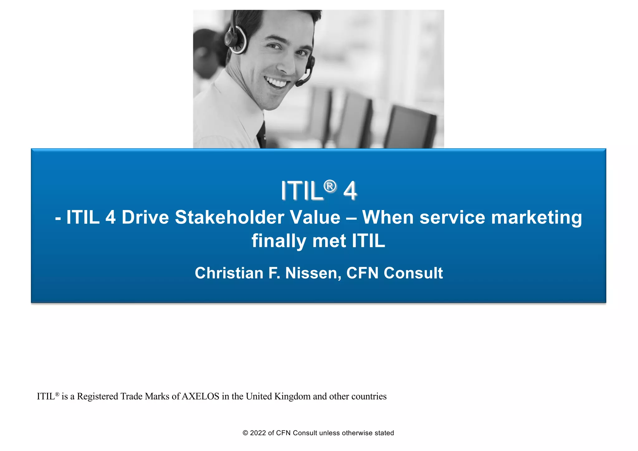 ITIL 4 Drive Stakeholder Value – When service marketing finally met ...