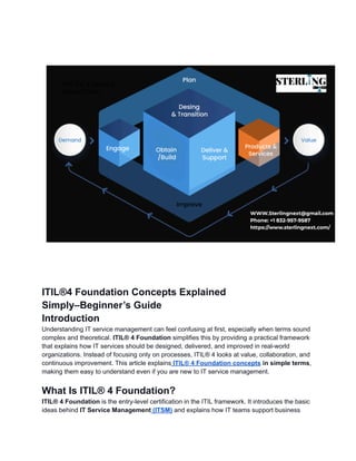 ITIL® 4 Foundation Concepts Explained Simply – Beginner’s Guide | PDF