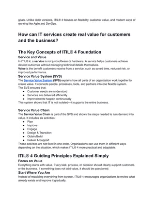 ITIL® 4 Foundation Concepts Explained Simply – Beginner’s Guide | PDF