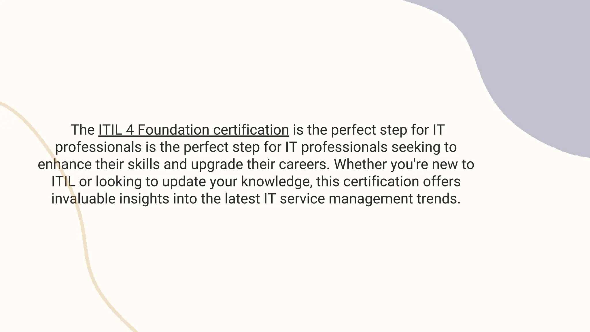 ITIL 4 foundation Certification Training | PDF
