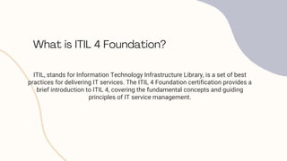 ITIL 4 foundation Certification Training | PPT