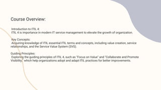 ITIL 4 foundation Certification Training | PDF