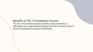 ITIL 4 foundation Certification Training | PDF