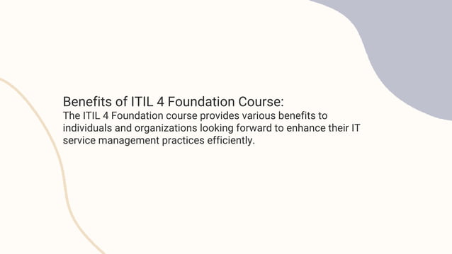 ITIL 4 foundation Certification Training | PPT