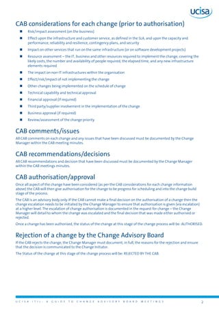 Itil a guide to cab meetings pdf | PDF