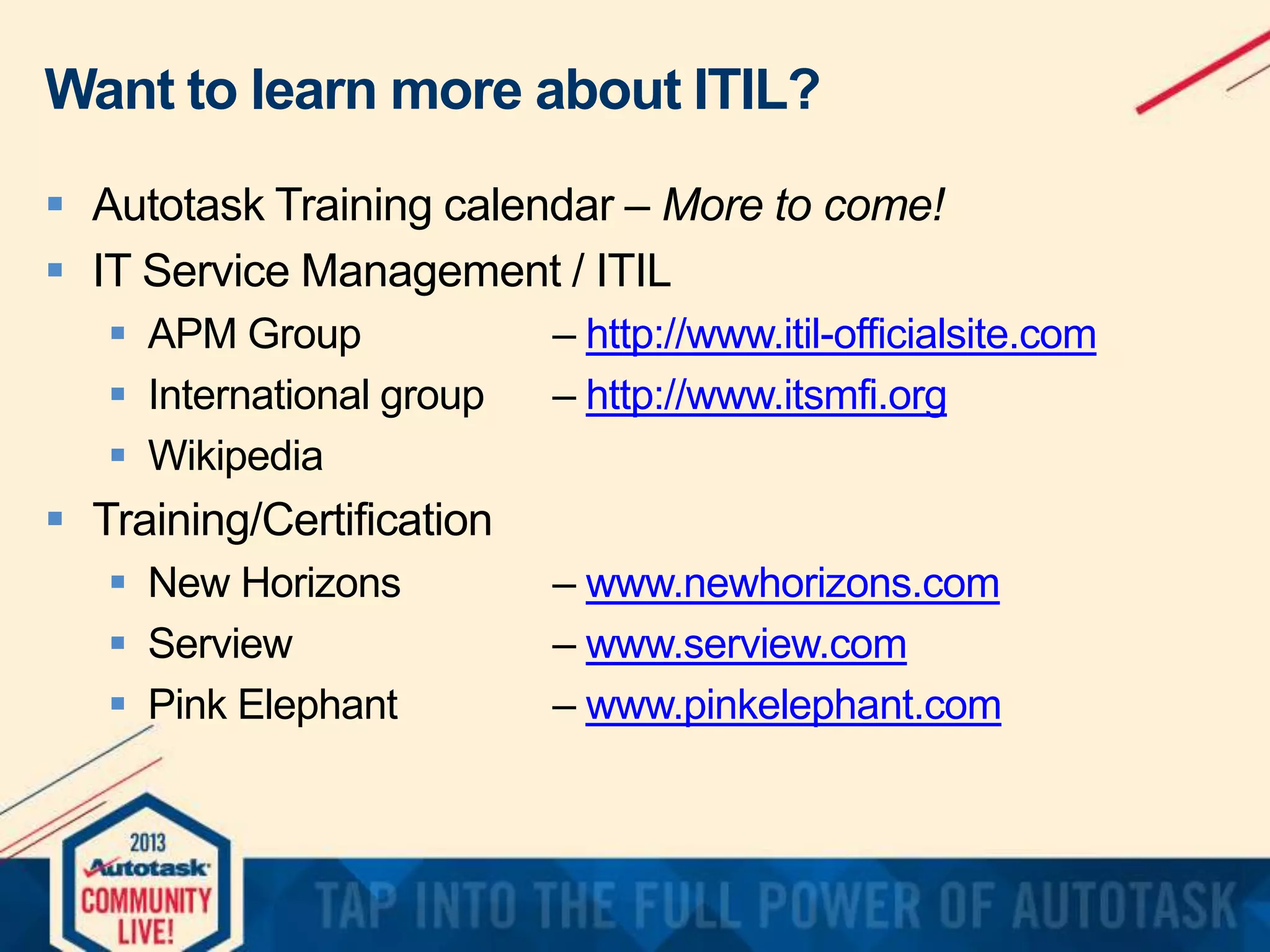 ITIL and Autotask: Incident & Problem Management | PPTX
