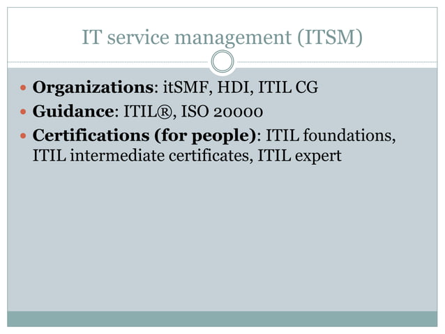 Connecting ITSM to IT governance | PPT