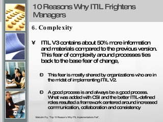ITIL Challenges With Implementation | PPT