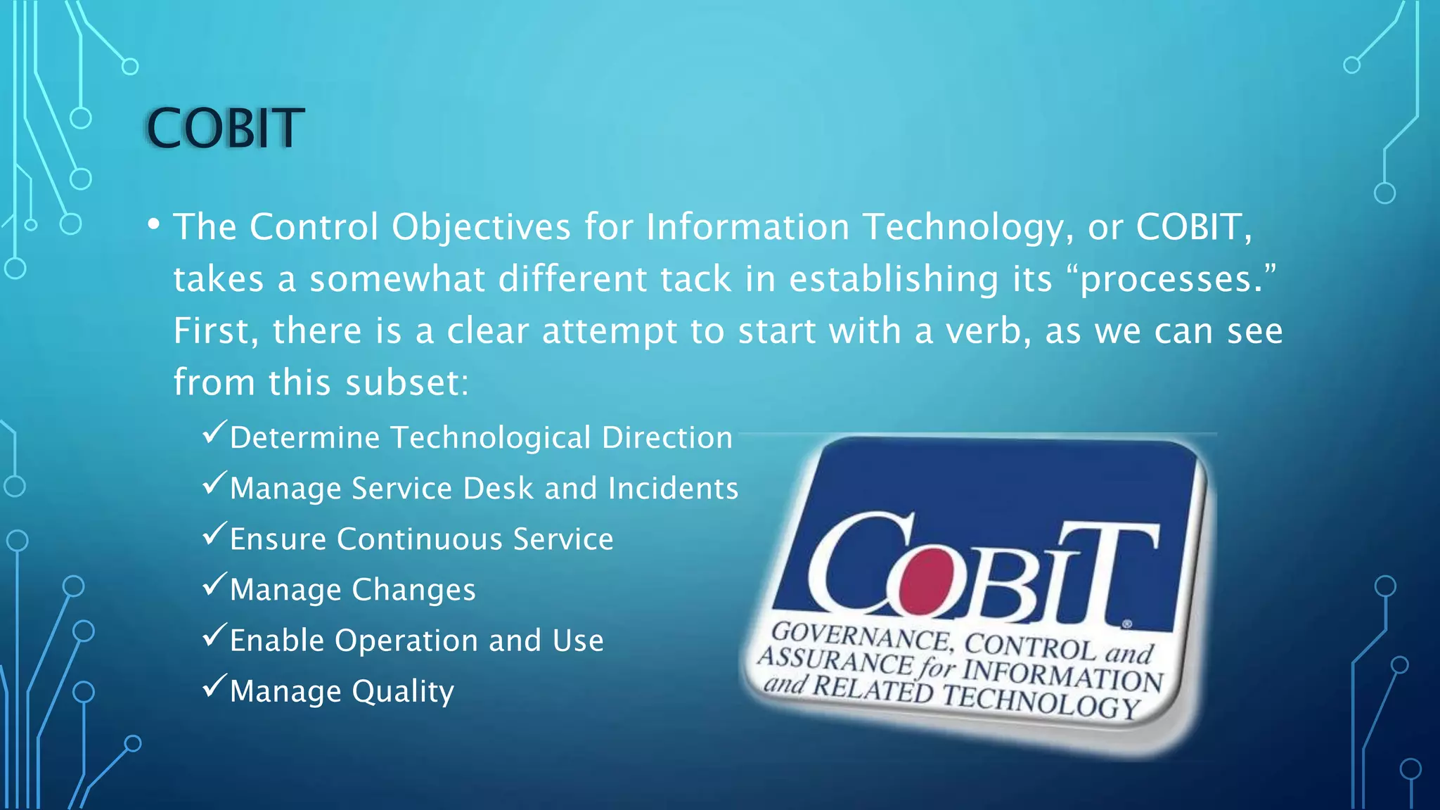 Itil,cobit and ıso27001 | PPTX