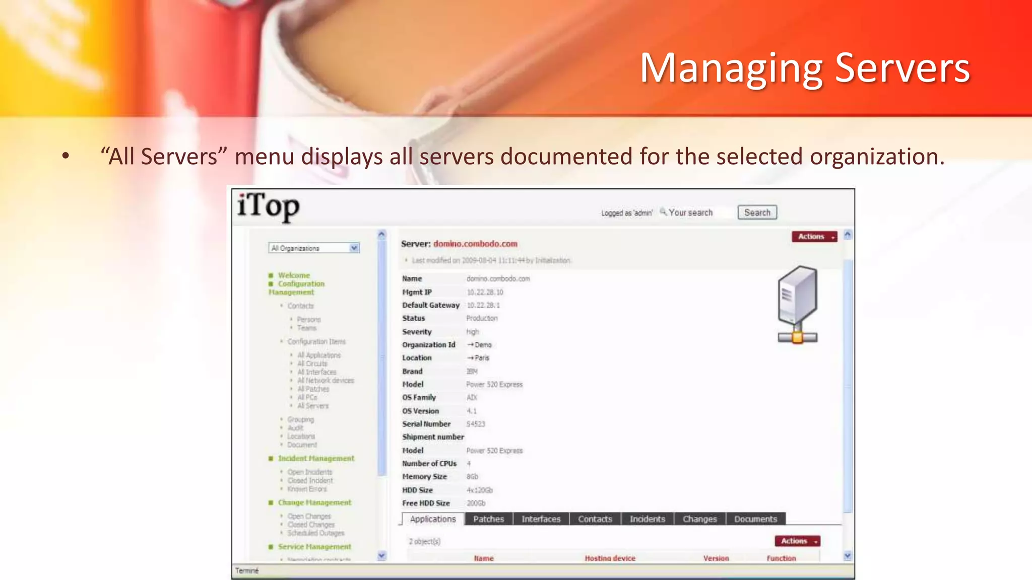 ITIL - iTop combodo tool | PPTX