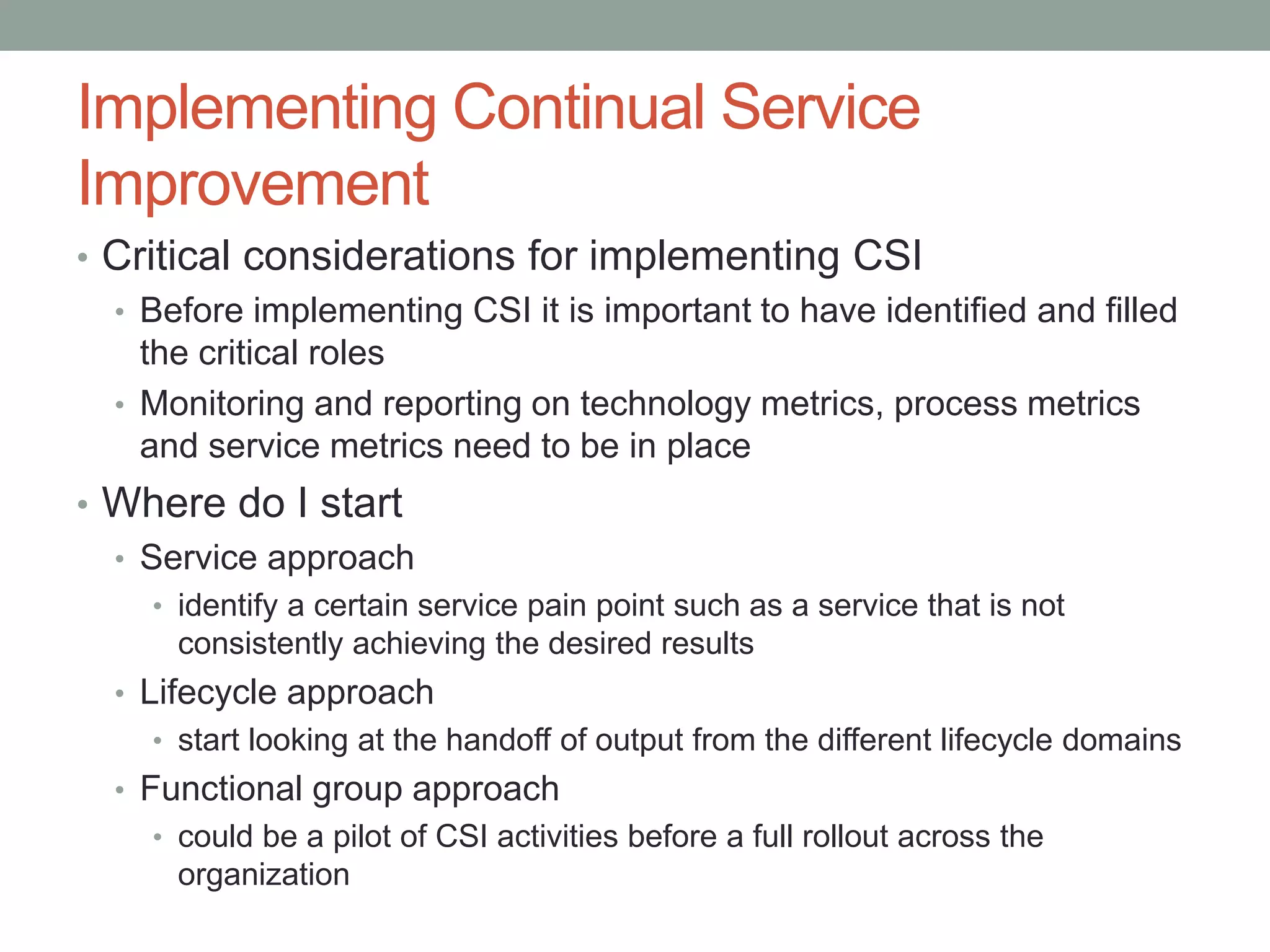 ITIL Continual Service Improvement | PPTX