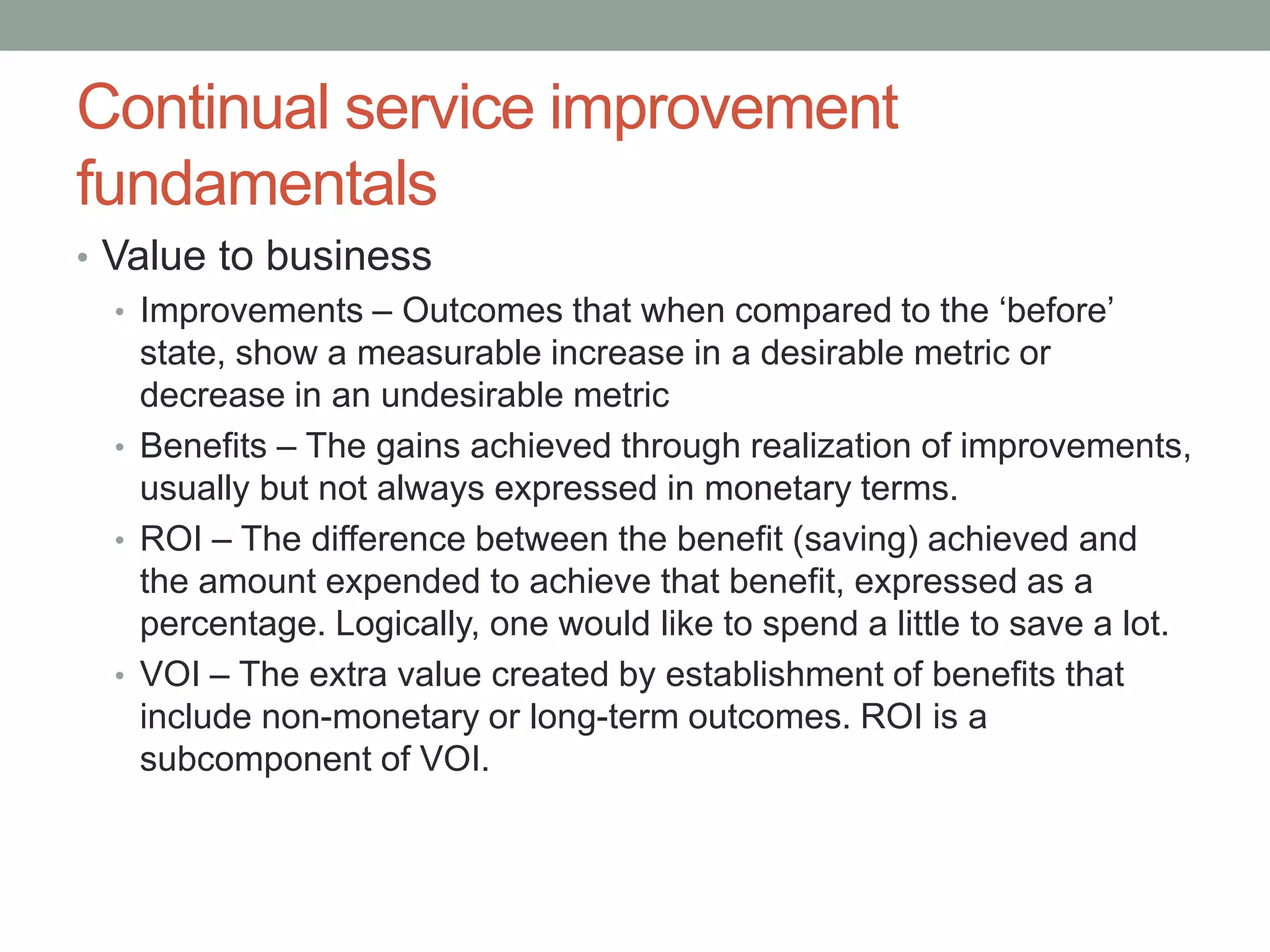 ITIL Continual Service Improvement | PPTX