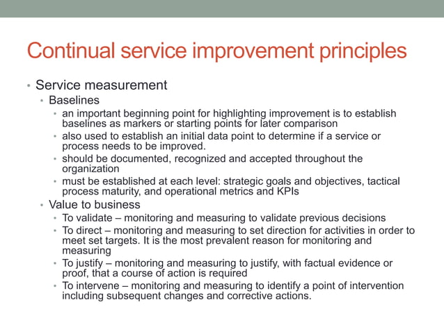 ITIL Continual Service Improvement | PPTX