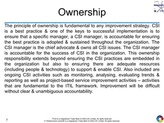 ITIL continual service improvement | PPTX