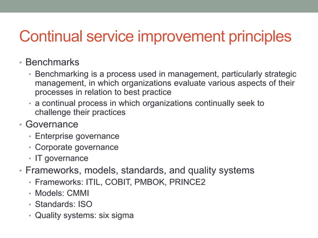 ITIL Continual Service Improvement 2011 | PPT