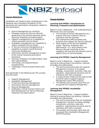 ITIL Expert Track(OSA,SOA,PPO,RCV) + MALC Offerd By nbizinfosol.com