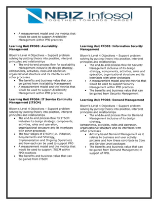 ITIL Expert Track(OSA,SOA,PPO,RCV) + MALC Offerd By nbizinfosol.com