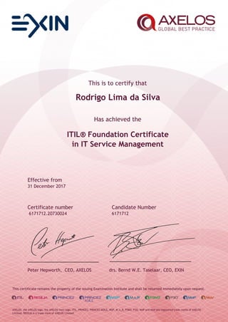 ITIL Foundation Certification | PDF