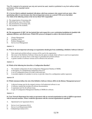 Itilfoundation200samplequestions 100621211152-phpapp02 | PDF | IT and ...