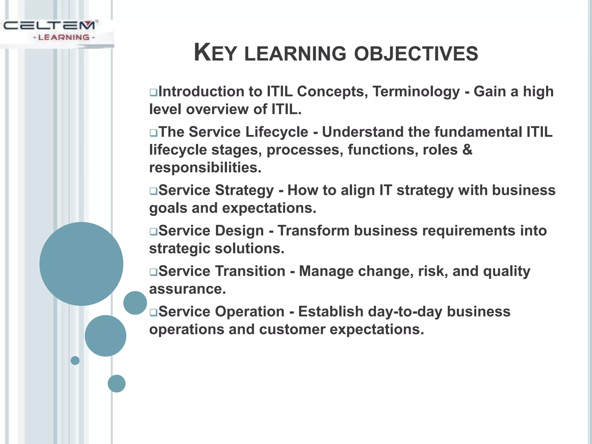 ITIL Foundation Training - A guide to beginners | PPTX