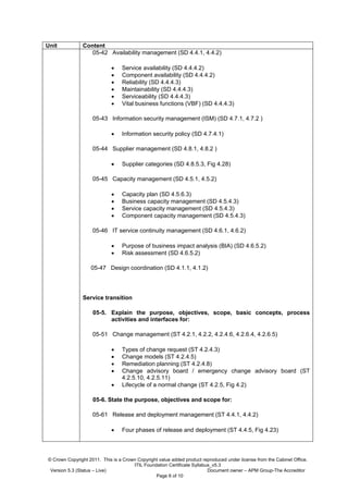 Itil foundation certificate_syllabus_v5.3 | PDF