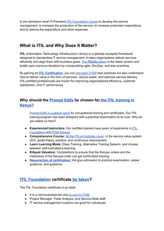 ITIL Foundation Training in Kenya– Prompt Edify.pdf