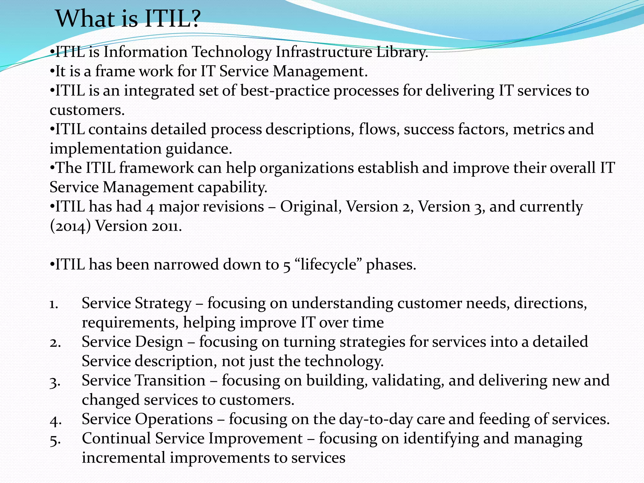 Itil fundamentals | PPTX