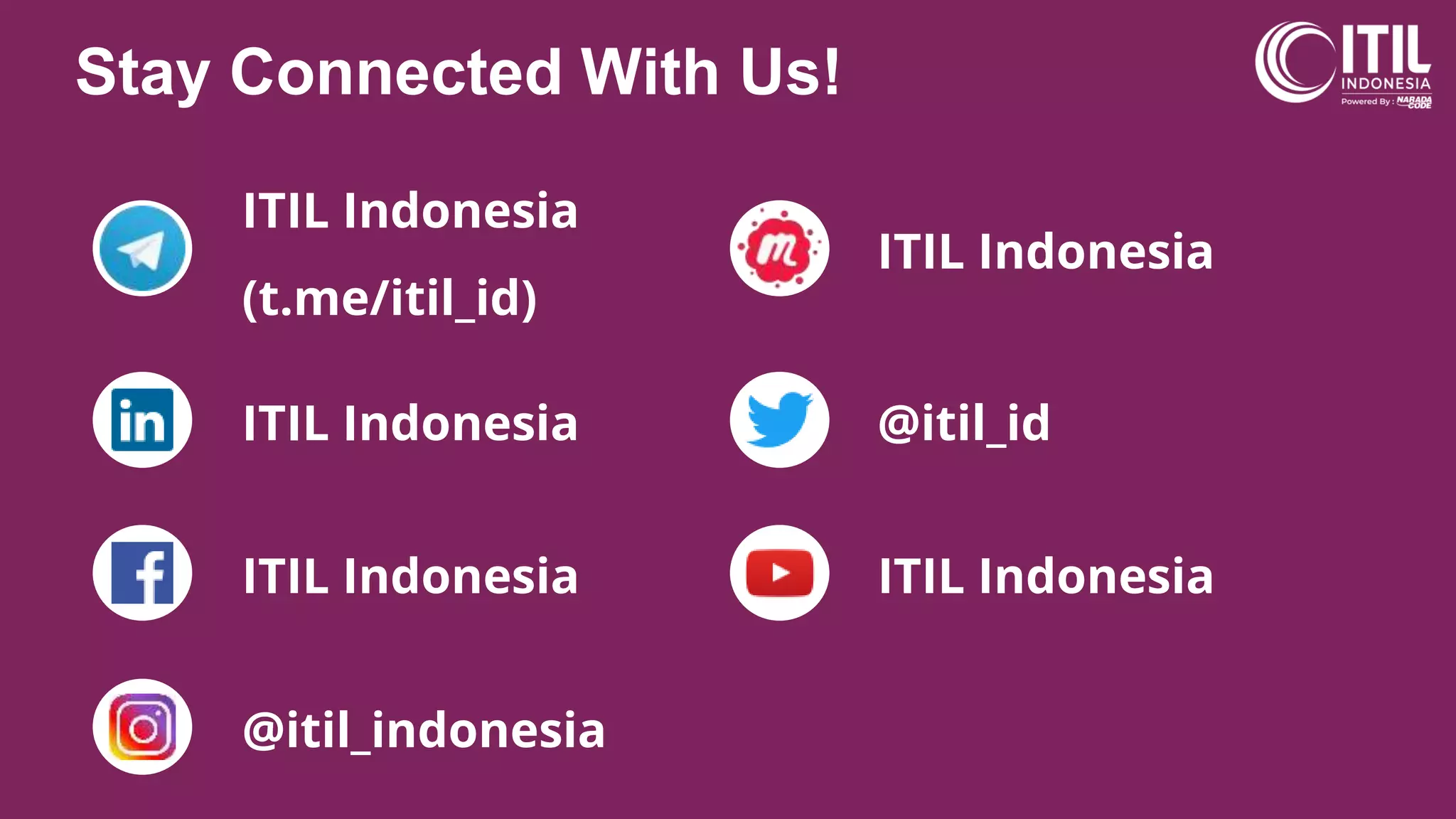 (ONLINE) ITIL Indonesia Community - Meetup Announcement | PPT