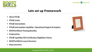 ITIL® INTERMEDIATE CAPABILITY OSA_BOOSTurSKILLS | PPT